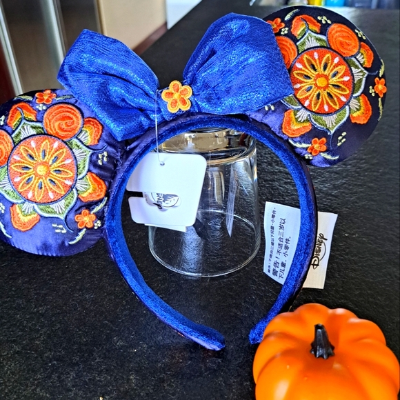Disney Accessories Bnwt Disney Embroidered Blue Norway Epcot Minnie Ears Poshmark
